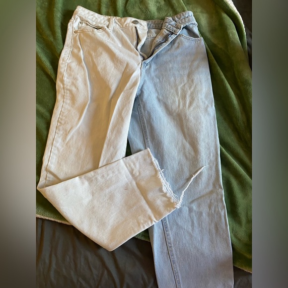 No Boundaries | Jeans | The Cutest Half White Half Blue Denim Jeans ...